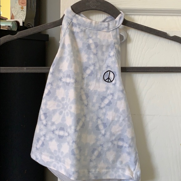 La Hearts | Tops | Halter Crop Top With Peace Sign | Poshmark